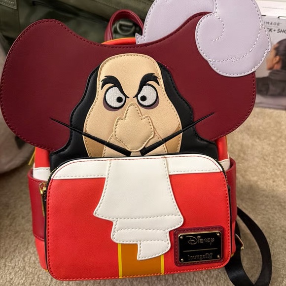 Loungefly | Accessories | Loungefly Disney Captain Hook Red Backpack ...